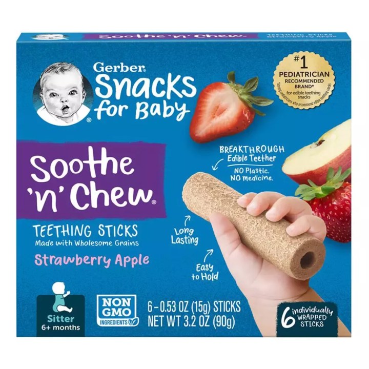 Gerber teething sticks recalled and discontinued due to choking hazard