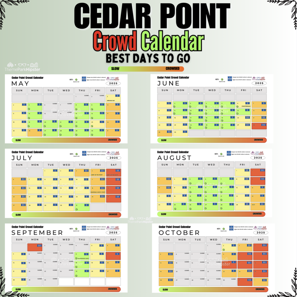 2025 Cedar Point Crowd Calendar: AVOID THE LONG LINES on Your Trip!