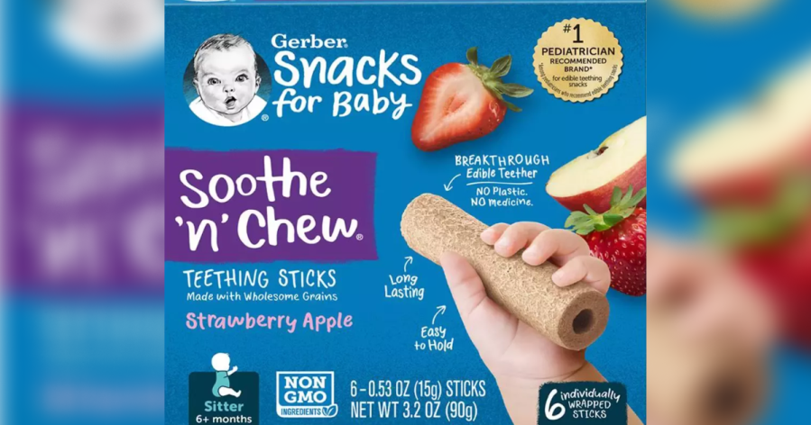 Gerber teething sticks recalled and discontinued due to choking hazard