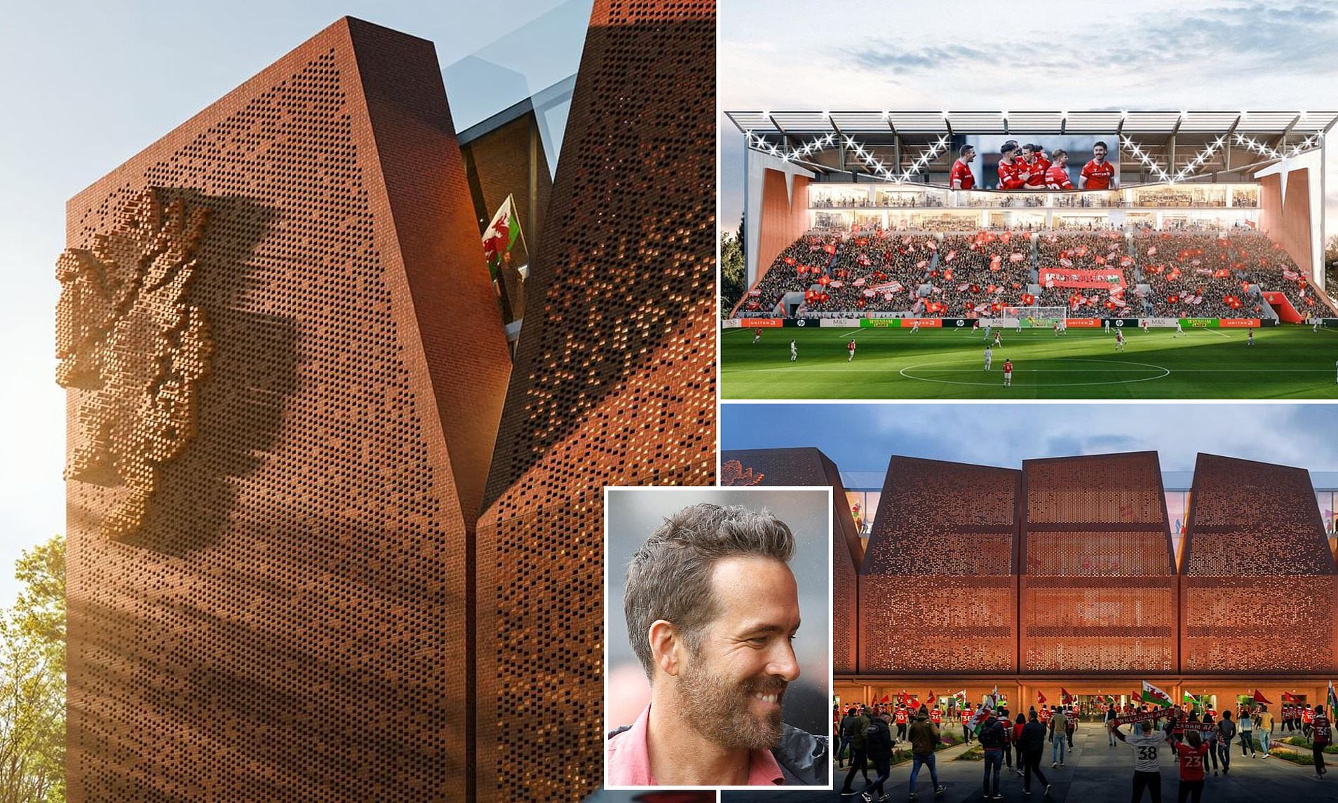 Ryan Reynolds' stunning Wrexham stadium plans are revealed with new ...