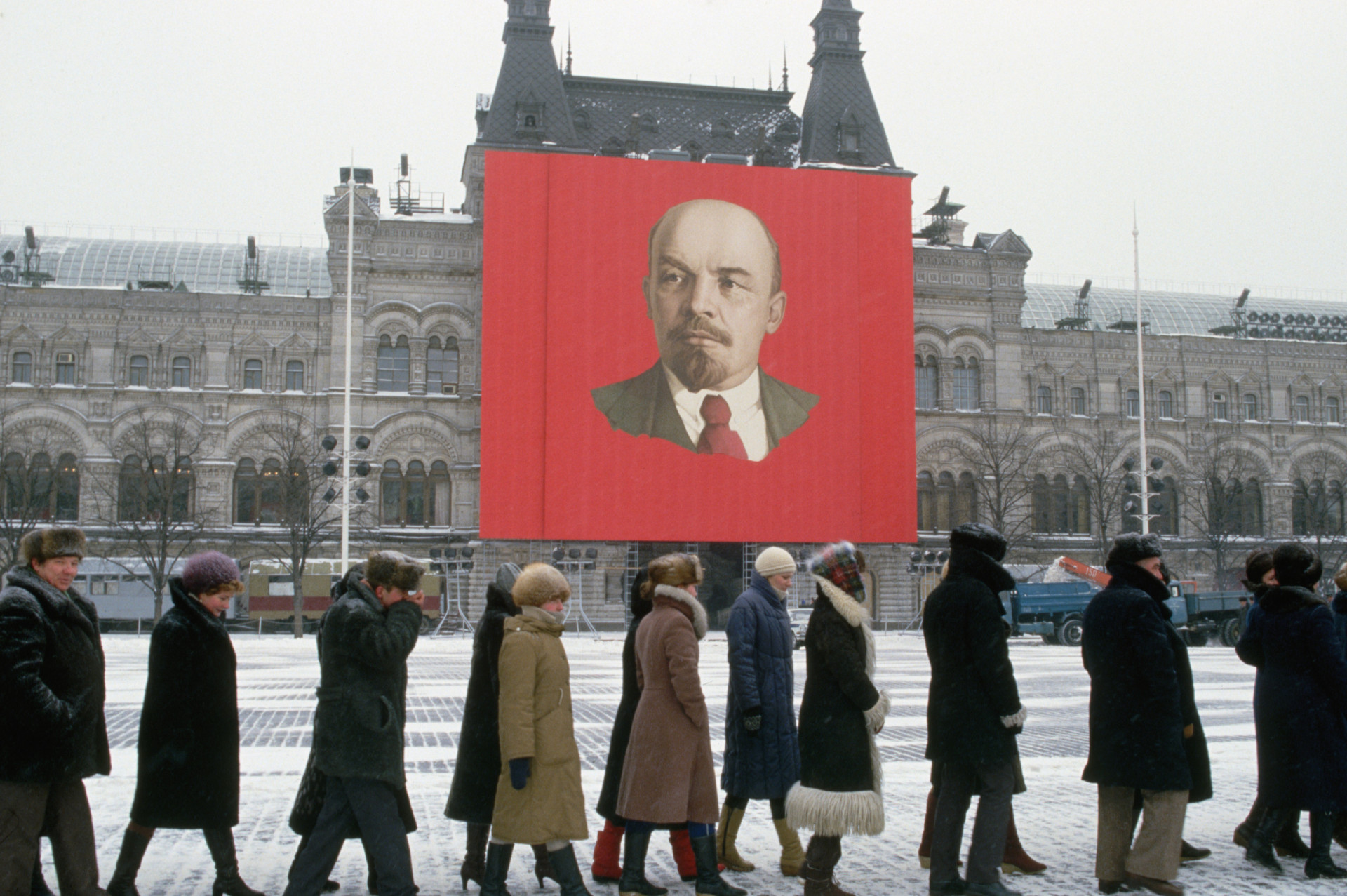 How do they keep Lenin embalmed and on display?