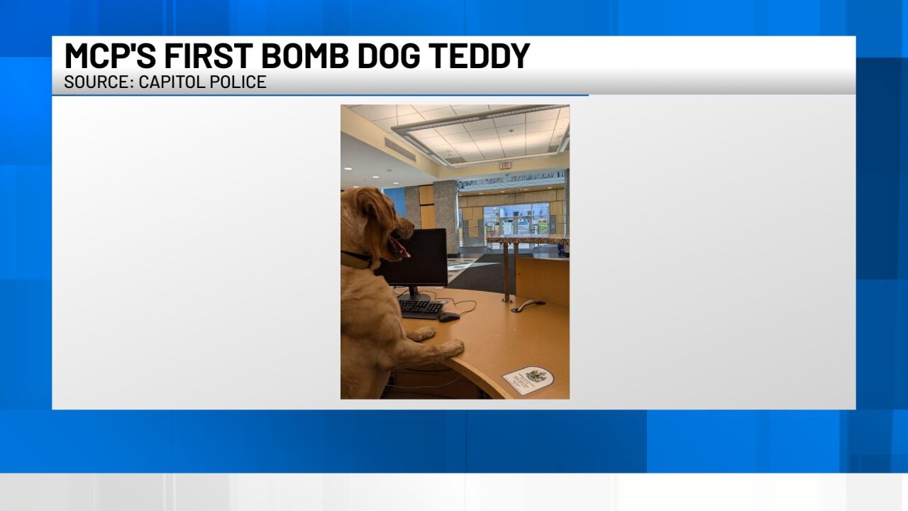 Maine Capitol Police welcome first bomb detection dog