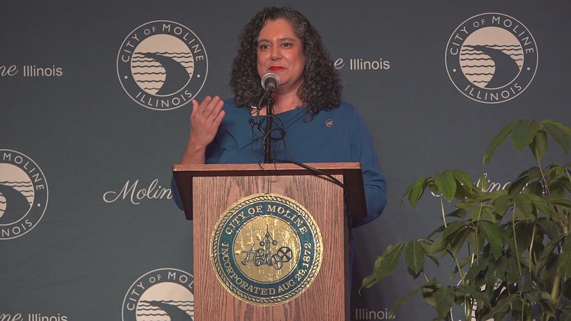 Moline Mayor Sangeetha Rayapati delivers 2025 State of the City Address
