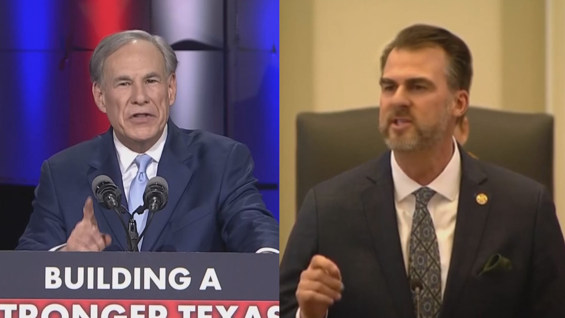 Texas, Oklahoma governors give annual State of the State addresses as ...