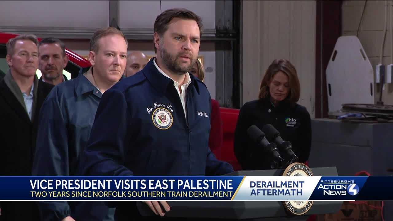 VP Vance calls for improvements two years after East Palestine train ...