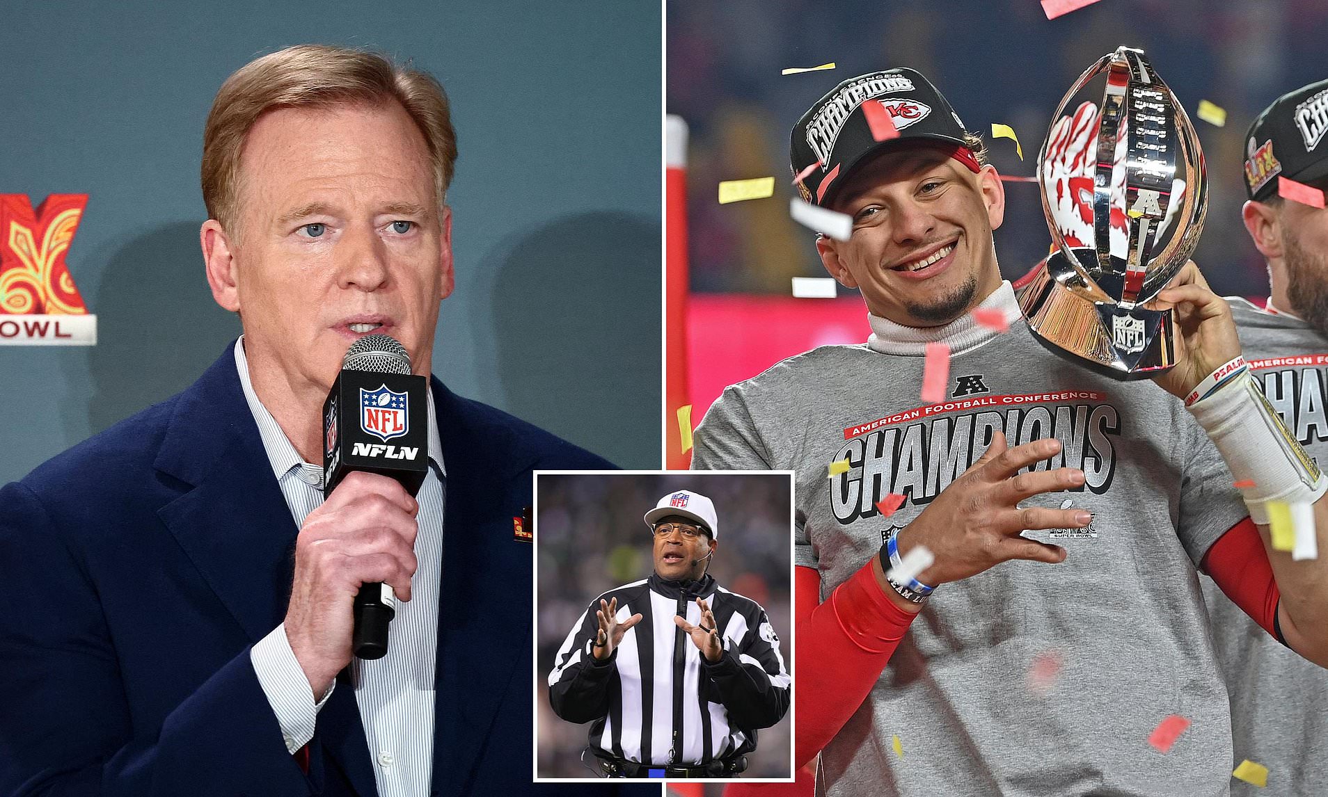 NFL commissioner Roger Goodell forced to address claims referees favor ...