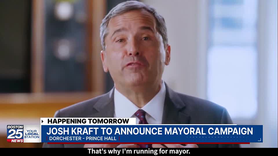 Josh Kraft to officially launch Boston mayoral campaign tomorrow