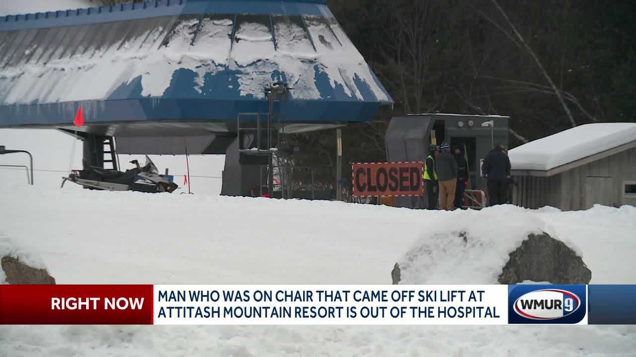 Chair falls off lift at Attitash Mountain in Bartlett, authorities say