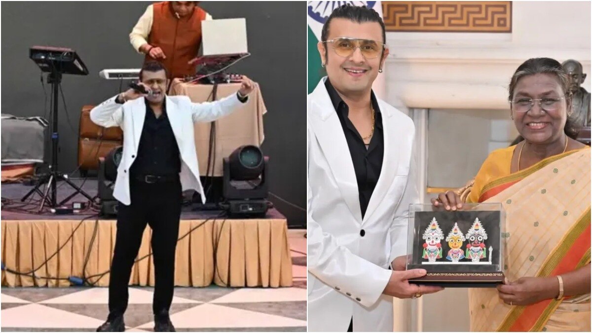 Pics: Sonu Nigam performs at Rashtrapati Bhavan after suffering back pain