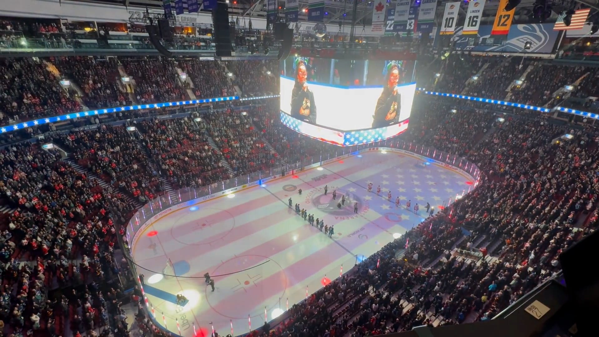 Canadian sports fans boo US national anthem in response to Trump tariffs