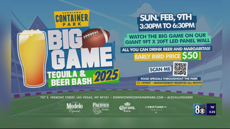 Downtown Container Park’s ‘Tequila & Beer Bash’ Big Game Viewing Party