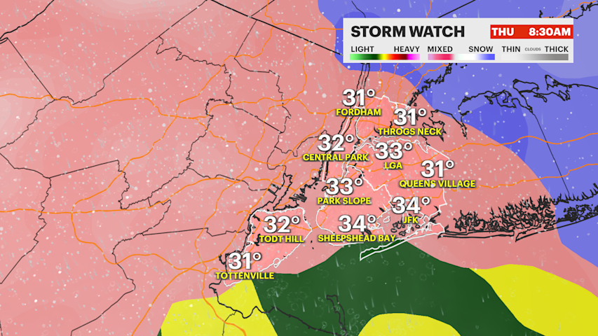 STORM WATCH: Tracking triple play of snow, ice and rain for Bronx later ...