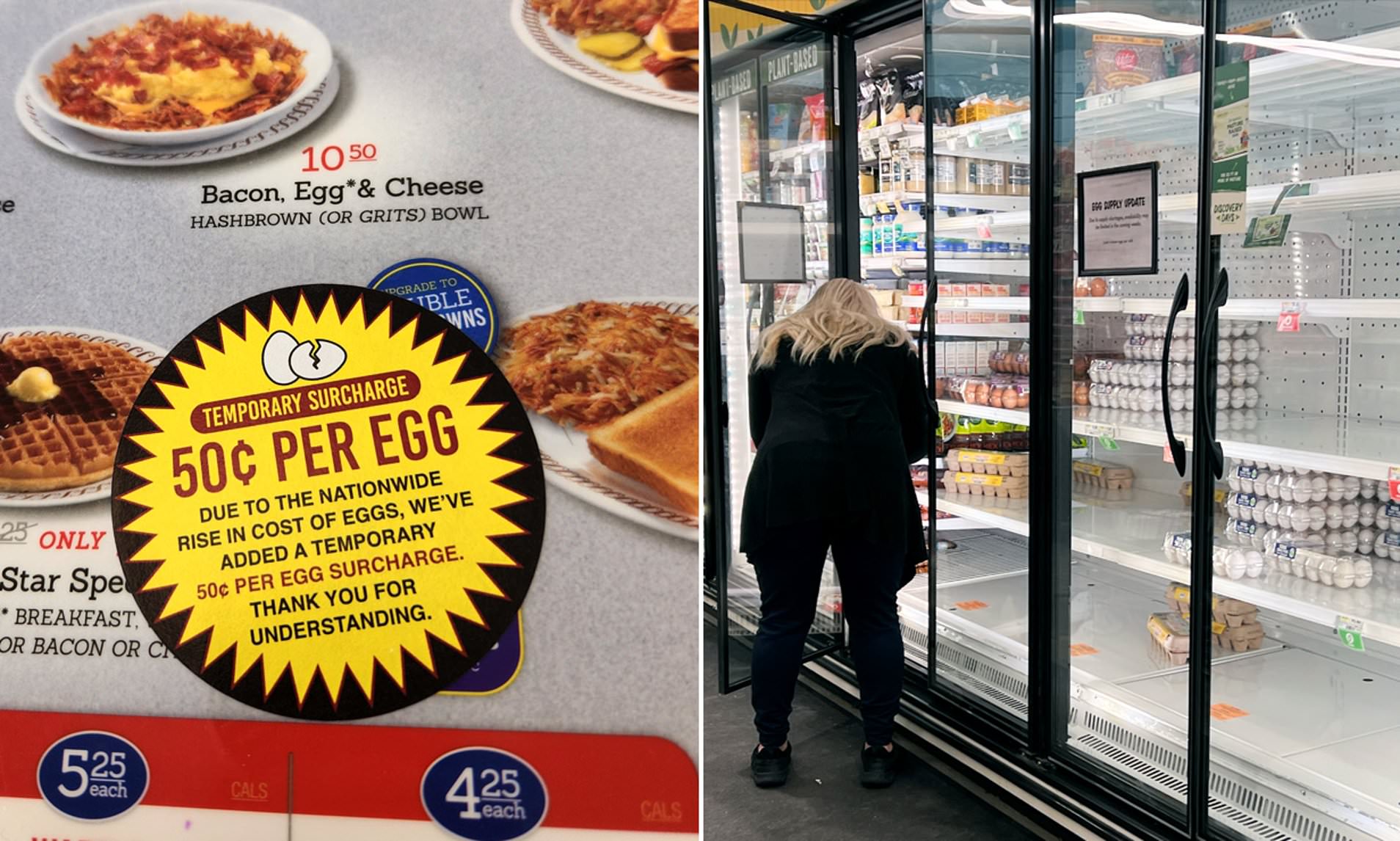 America's largest breakfast chain will now include a surcharge for eggs ...
