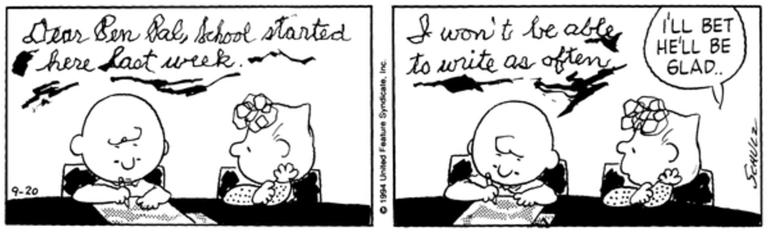 10 Peanuts Comics That Prove Pen Pals Really Need to Make a Comeback