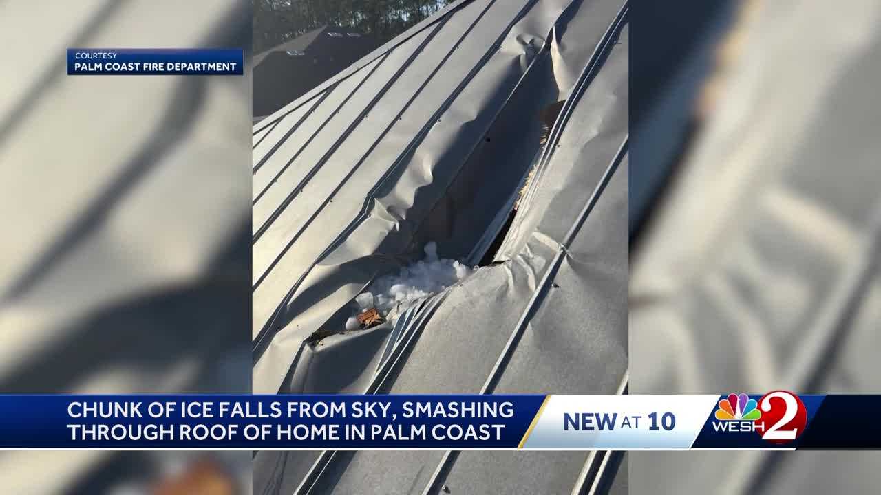 Large chunk of ice falls from sky, smashes through roof of home in Palm ...