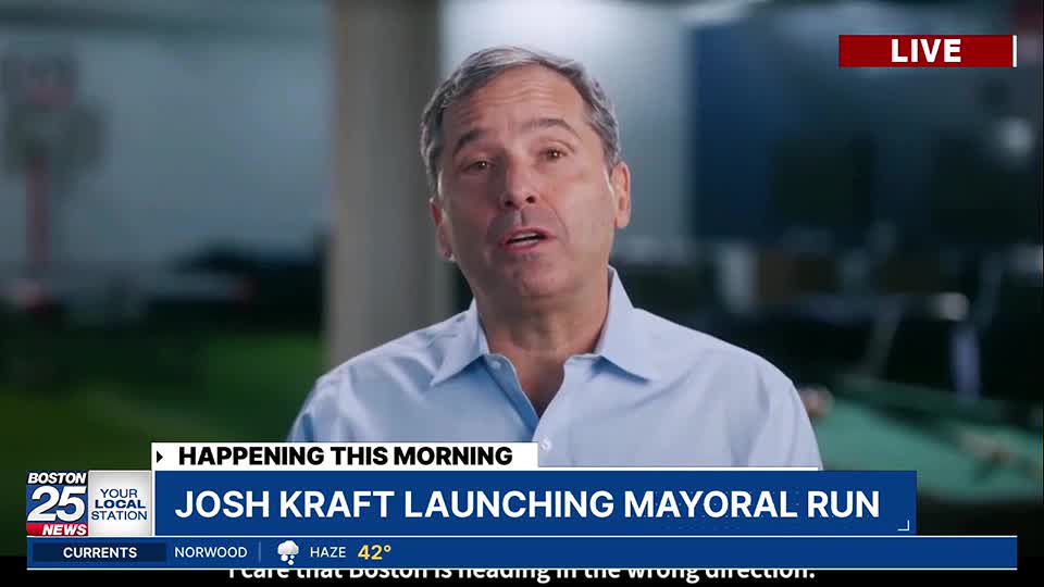 Josh Kraft releases first official campaign video for mayor of Boston