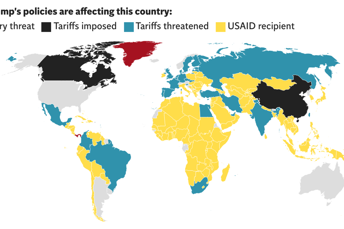 America First mapped: All the countries Trump has threatened in his ...
