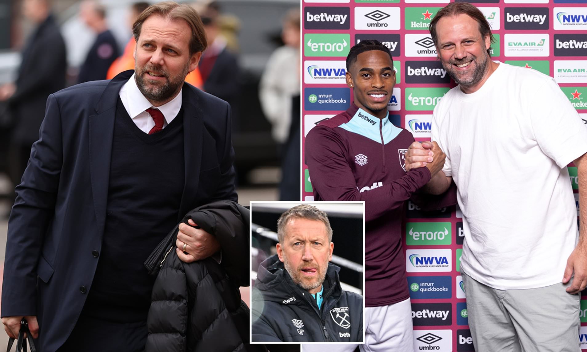 West Ham technical director Tim Steidten LEAVES the club just weeks ...