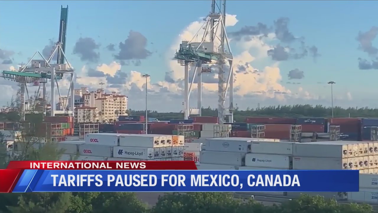 Tariffs paused for Mexico, Canada