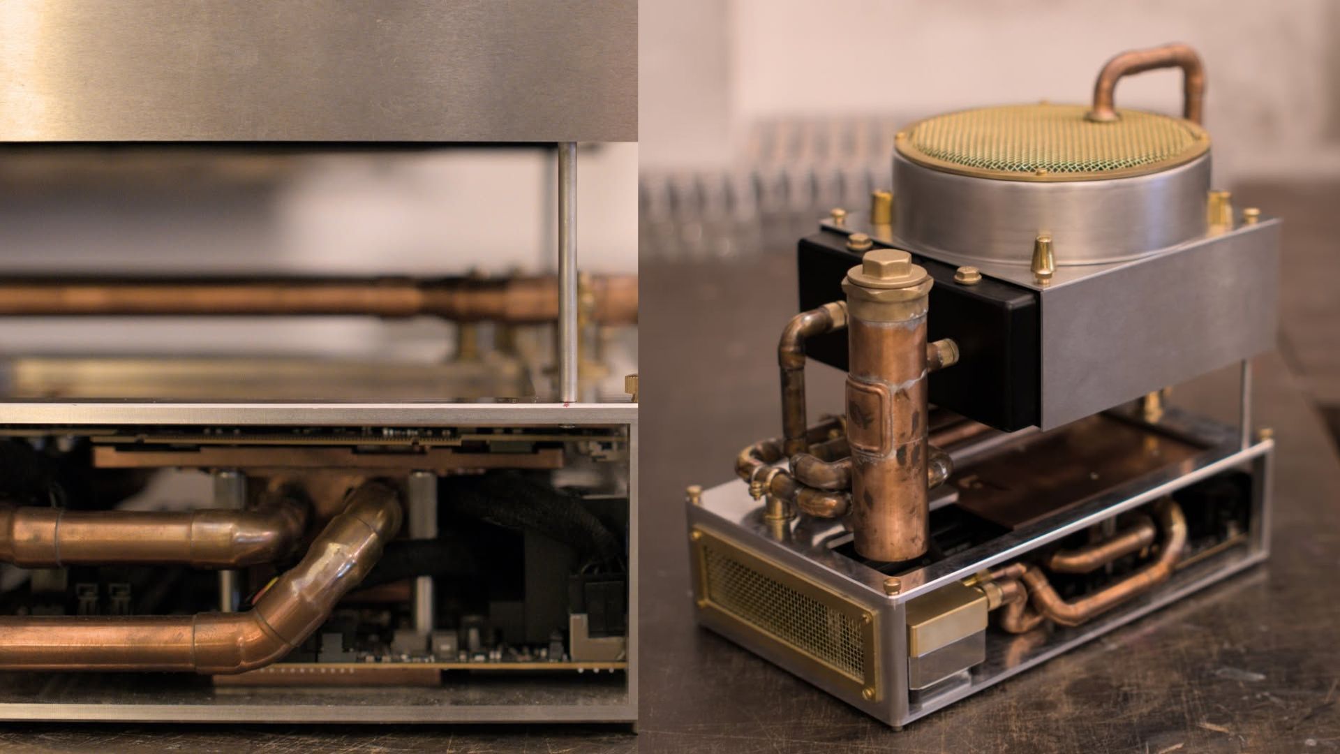 This 4090-equipped water-cooled copper PC 'looks like a steam engine ...