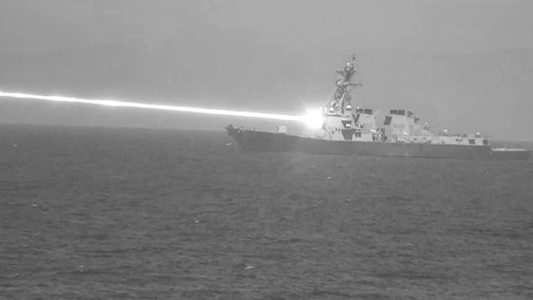 US Navy fires its high-powered laser weapon that could obliterate ...