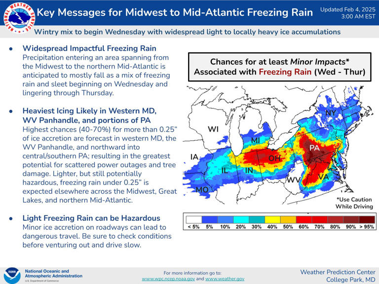 Ice storm takes aim at Midwest and Northeast. Here’s the forecast.