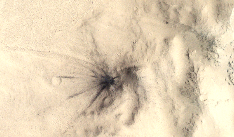 An object left a big gash on Mars. It also spawned a quake.