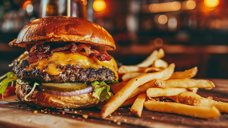 The Cooking Technique That Gives You Thick Pub-Style Burgers