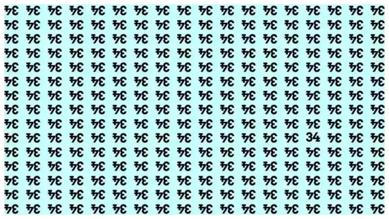 Optical illusion: Only those with sharp vision can spot the number 34 ...