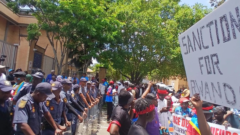 DRC nationals protest in Pretoria against Rwandan-backed M23 militia