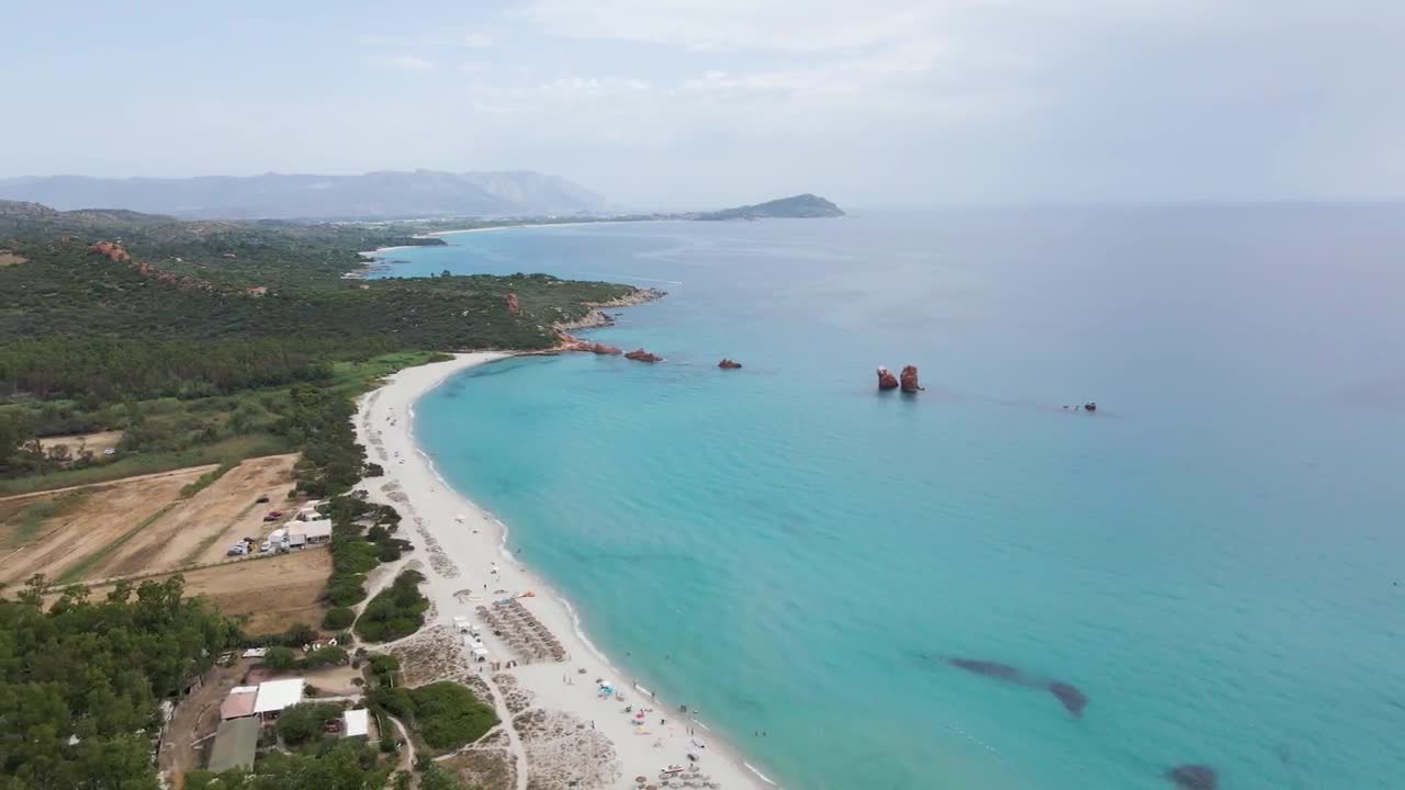Sardinia's Cea Beach: A Drone Journey Above Paradise
