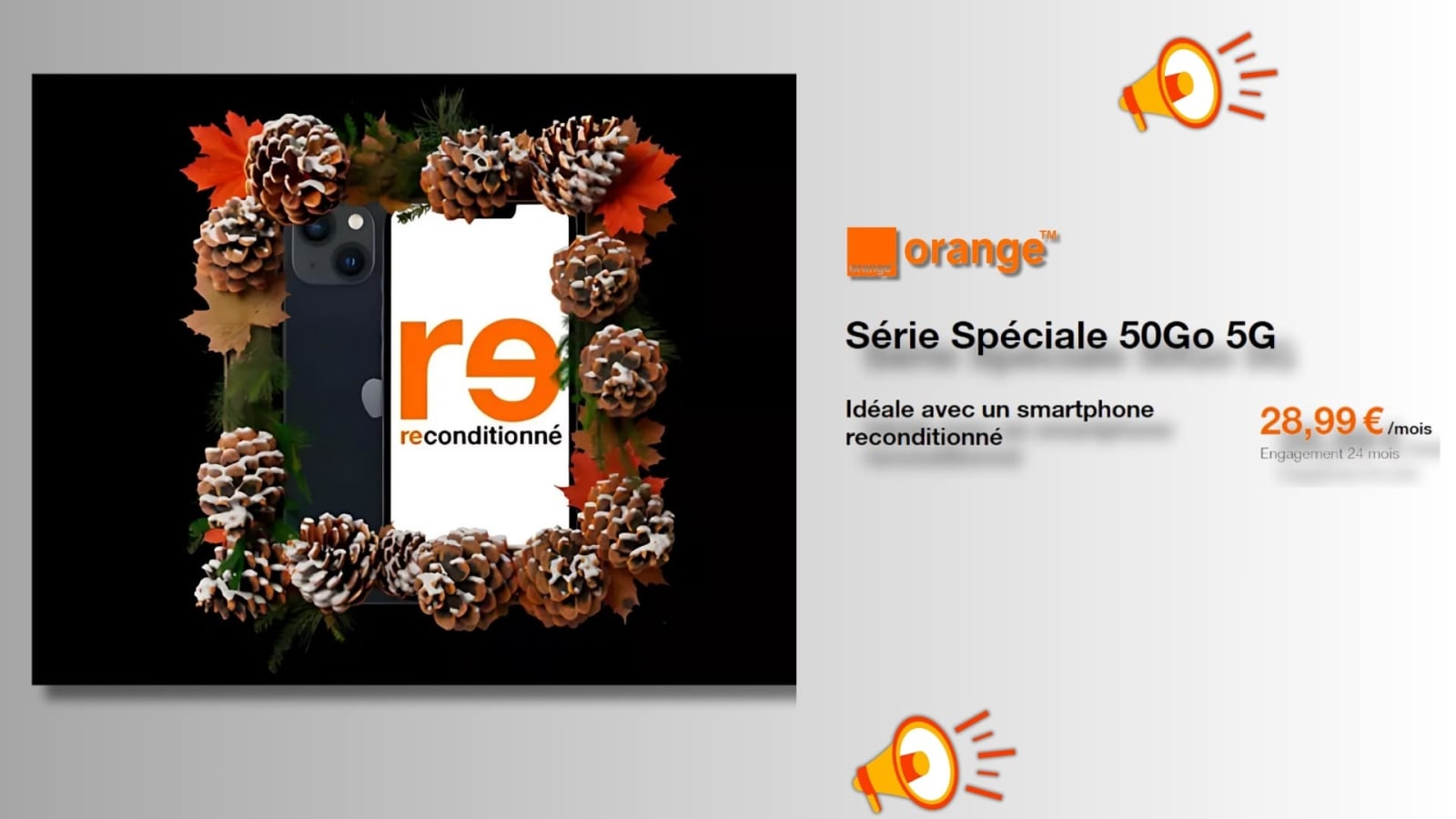 Forfait 5G Orange : 50 Go, appels illimités et un iPhone à 99