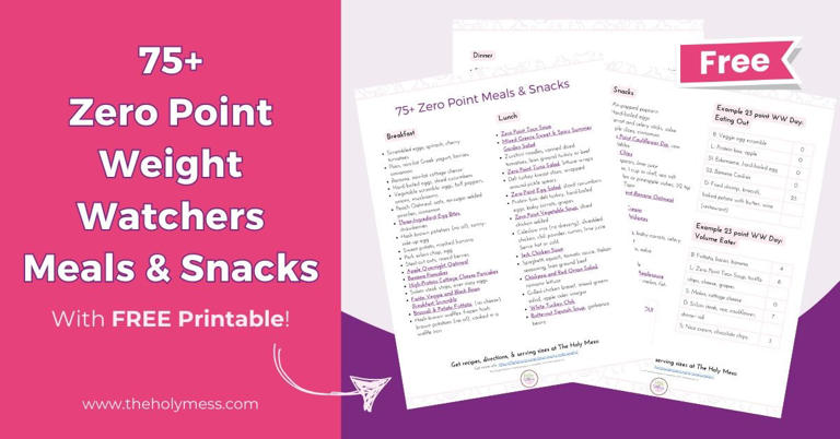 75+ Weight Watchers Zero Point Meals and Snacks for 2025