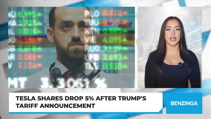 Tesla Shares Drop 5% After Trump's Tariff Announcement