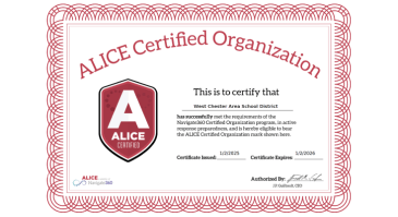 West Chester Area School District Earns Third Consecutive ALICE ...