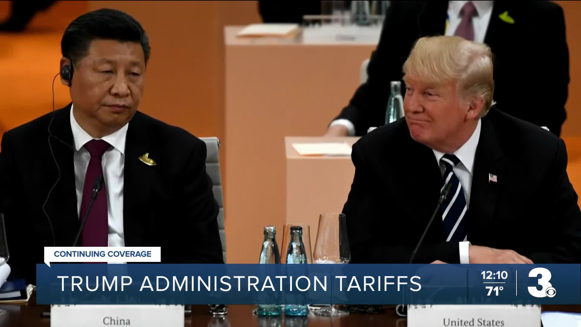 China retaliates as Trump's tariffs go into effect