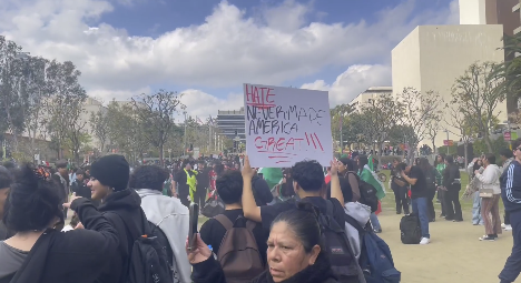 Hundreds of students protest Trump’s deportation policies in DTLA