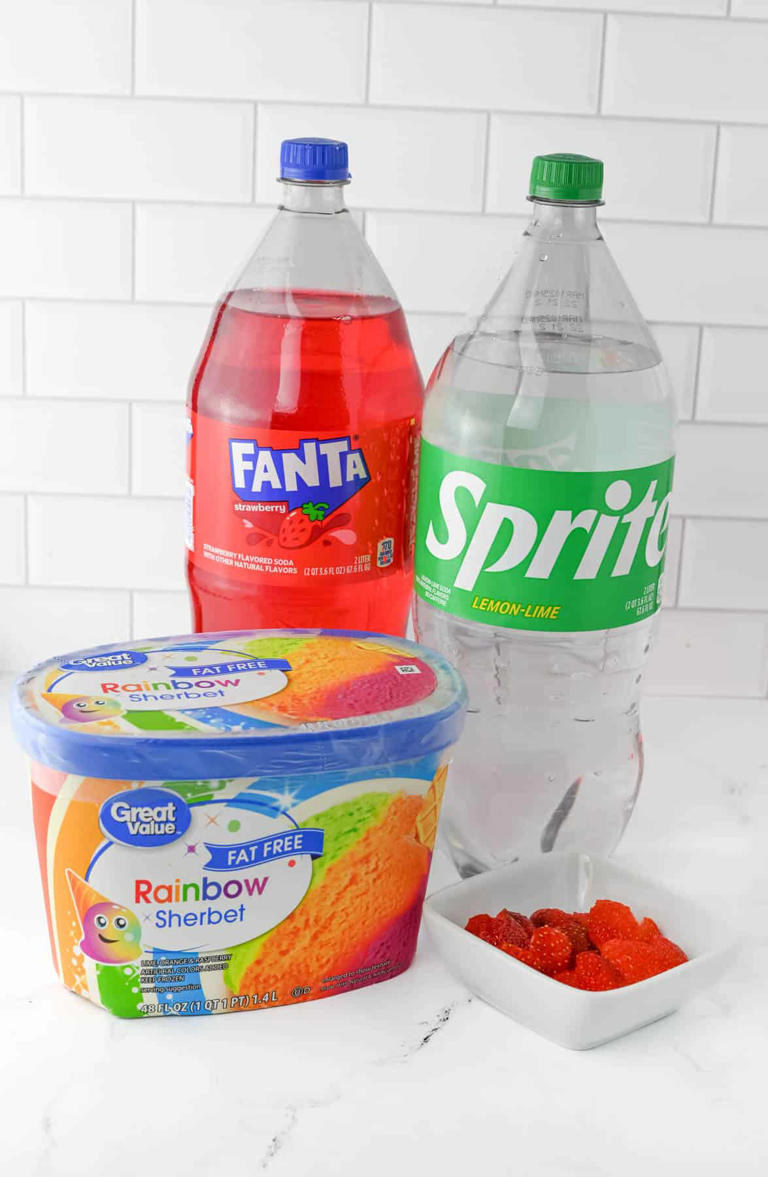 Rainbow Sherbet Punch (Only 3 Ingredients!)