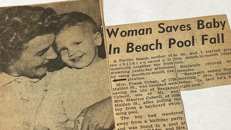 94-year-old recalls 'hand of God' in saving baby from 1961 drowning