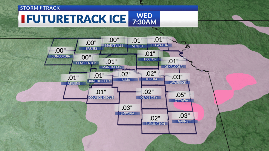 Cloudy and cold night, patchy freezing drizzle early Wednesday