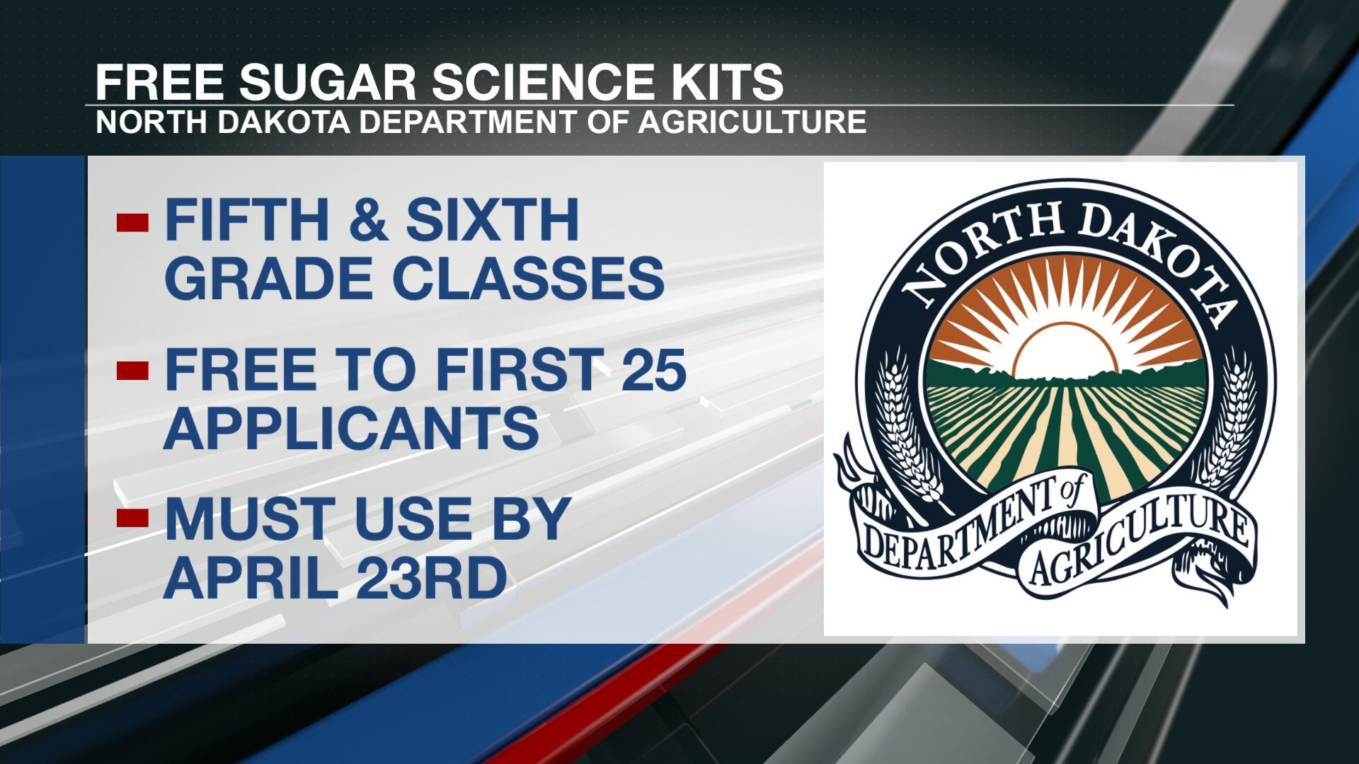Fifth and sixth-grade educators can apply for free sugar science kits