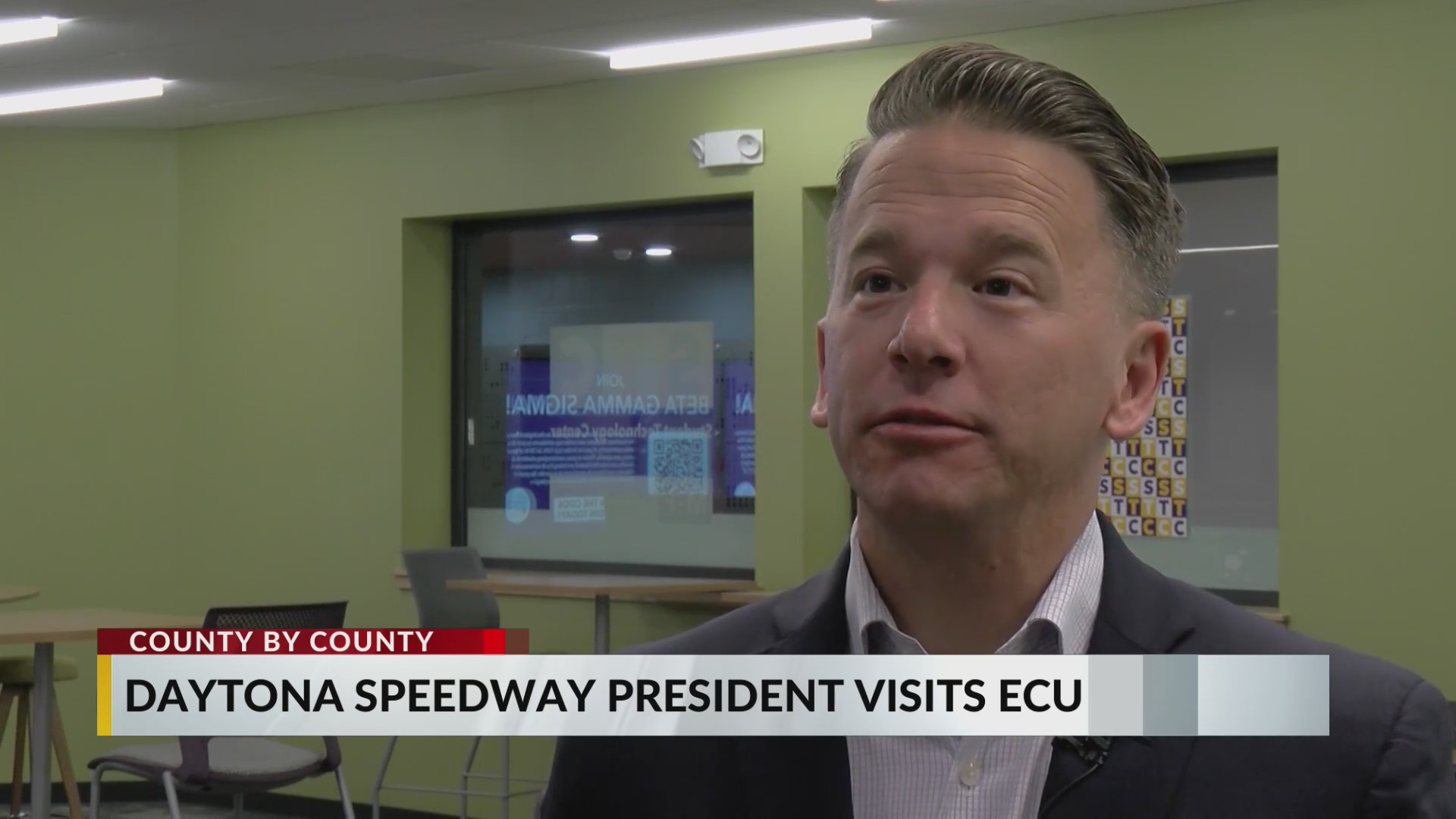 President of Daytona International Speedway visits ECU ahead of Daytona 500