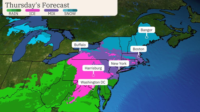 Multiple Winter Storms To Bring Rounds Of Ice, Snow Across Portions Of Midwest, Northeast Into ...