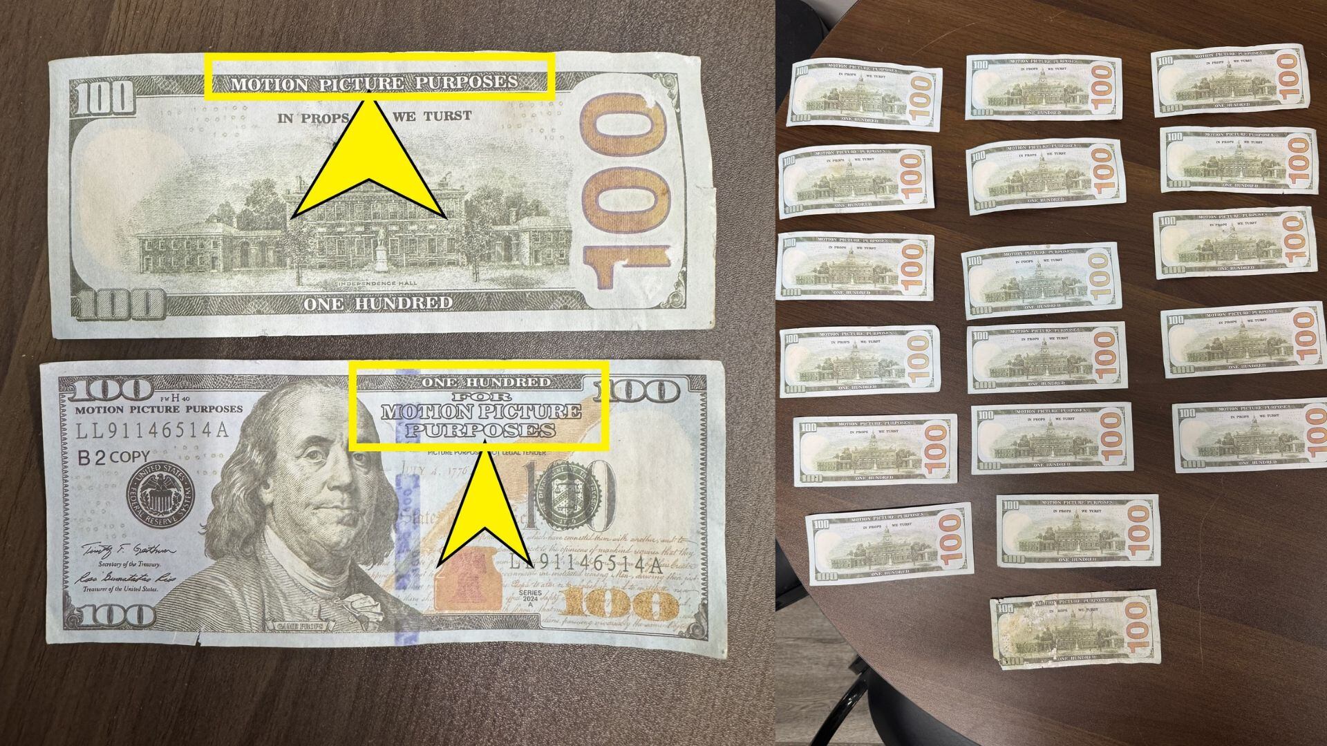 ‘Don’t be fooled’: Sheriff’s office warns public of ‘movie money’ found ...