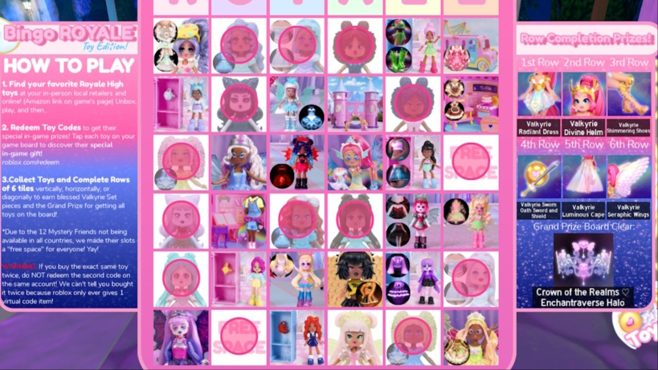 Royale High Bingo guide- How to get the Valkyrie Set