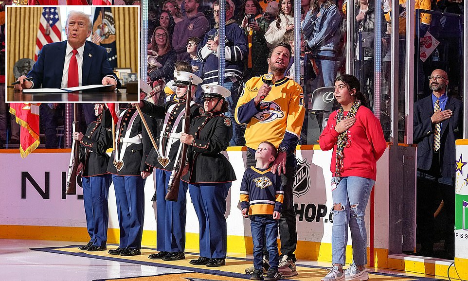 US hockey fans boo Canadian national anthem at NHL game