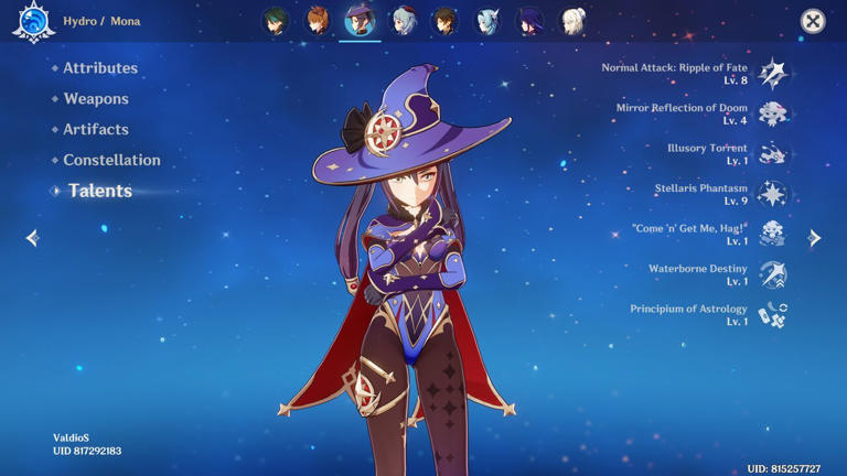 Genshin Impact Best Mona build: Artifacts, Weapons and more