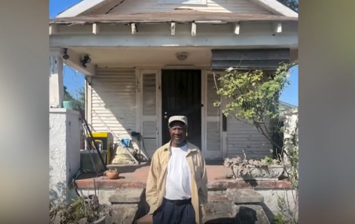 He lost his home to Hurricane Ida. Now, he's moving in for the Super Bowl