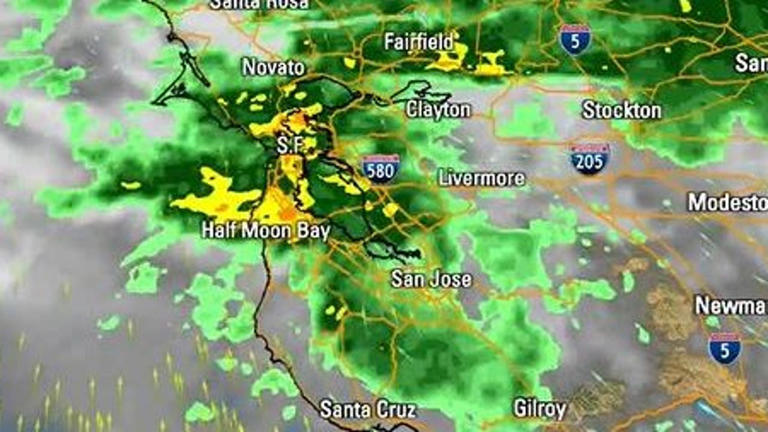 Weather radar tracking Bay Area storm conditions