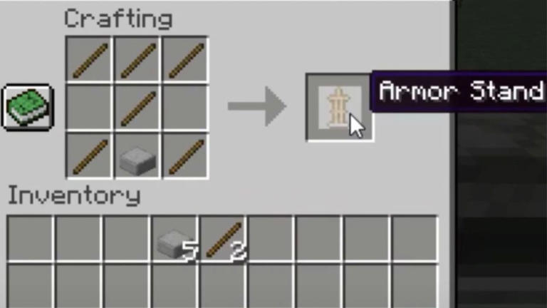 How to make an armor stand in Minecraft